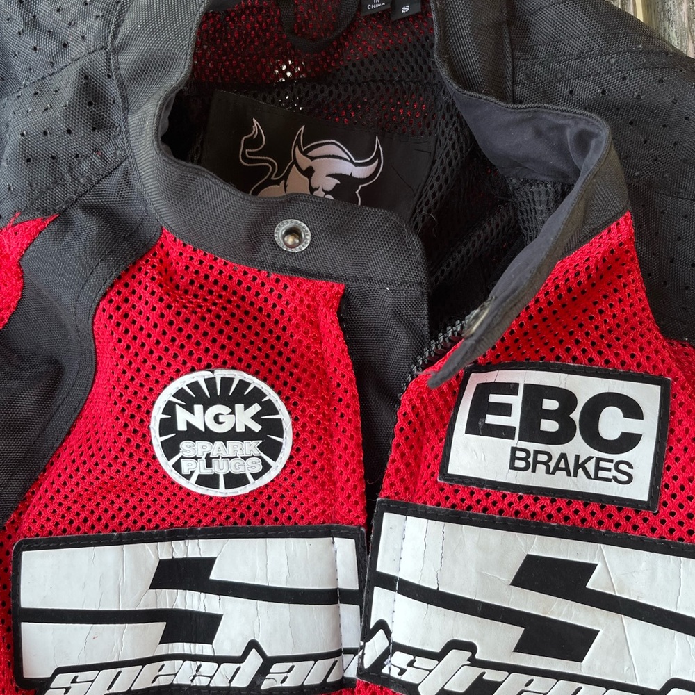 Red/Black Speed And Strength Racing Jacket, Decals, P… - Gem